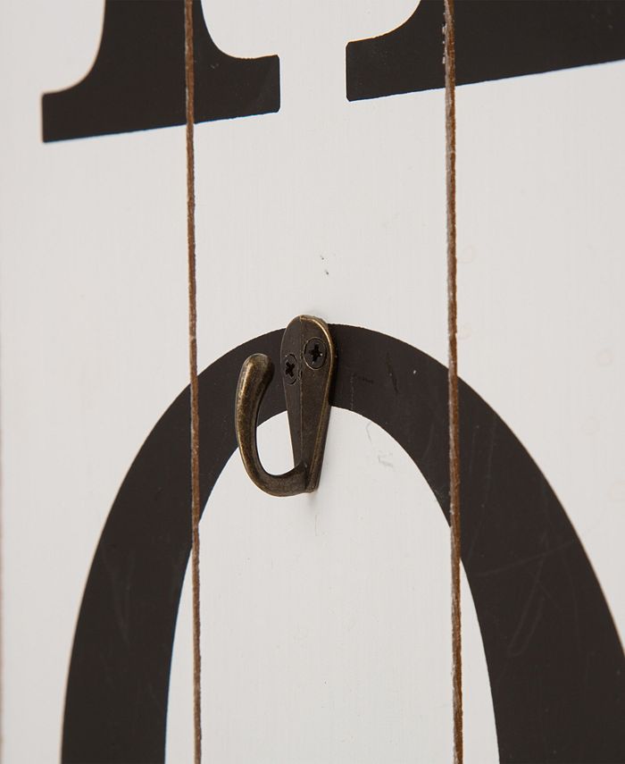 Glitzhome Wooden "Home" Floral Porch Sign, Set of 4 - Macy's