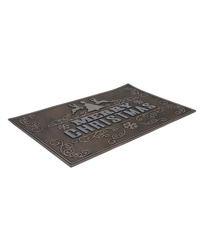 Northlight Copper and "Merry Christmas" with Reindeer Christmas Doormat ...