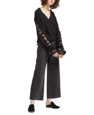 French Connection Cotton Lace Bell-Sleeve Top & Reviews - Tops - Women ...