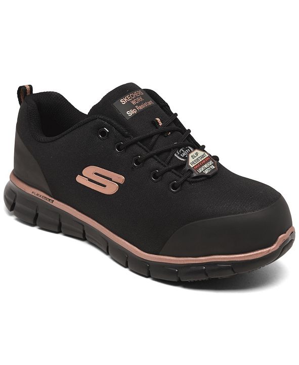 Skechers Women's Work Sure Track Chiton Alloy Toe Slip Resistant Work ...