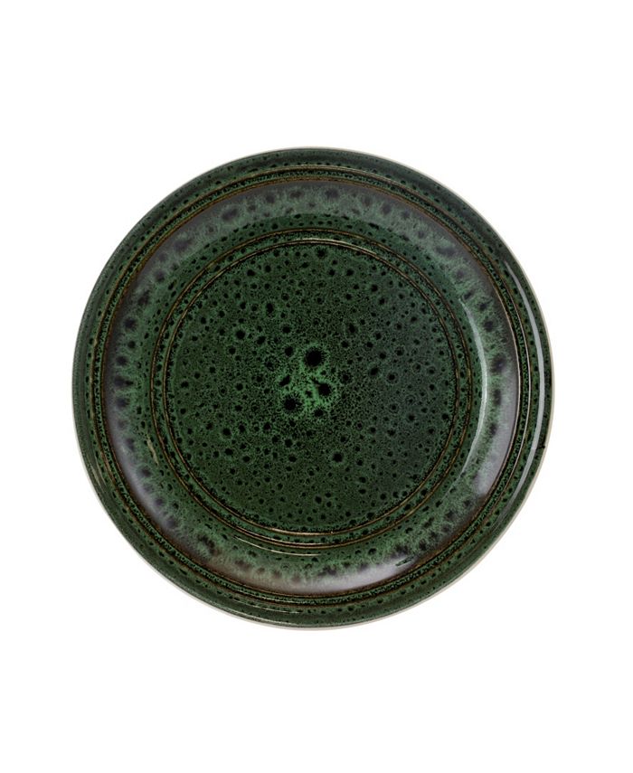 Elama Jade 16 Piece Luxurious Stoneware Dinnerware Set - Macy's