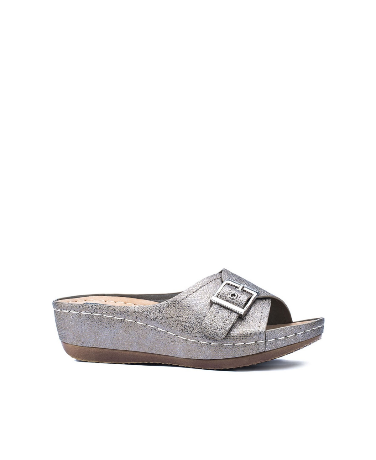 Click here for Gc Shoes Justina Wedge Sandal - Pewter prices