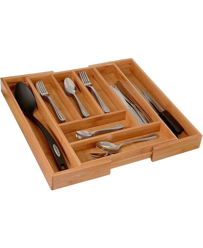 HomeIT Bamboo Expandable Cutlery Drawer Organizer - Macy's