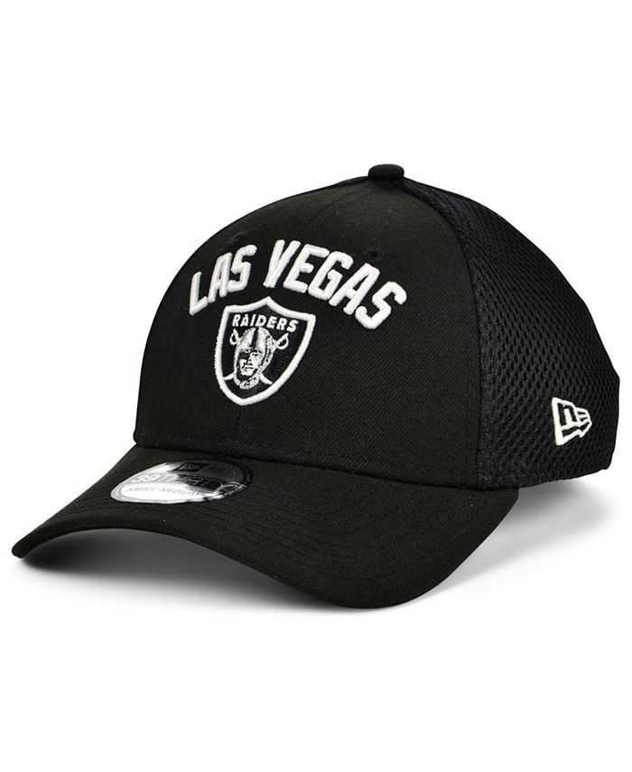 New Era Las Vegas Raiders Arch Wordmark 39THIRTY Cap - Macy's