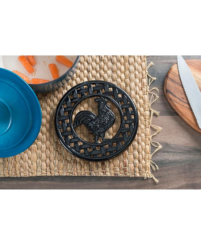 Home Basics Cast Iron Rooster Trivet - Macy's