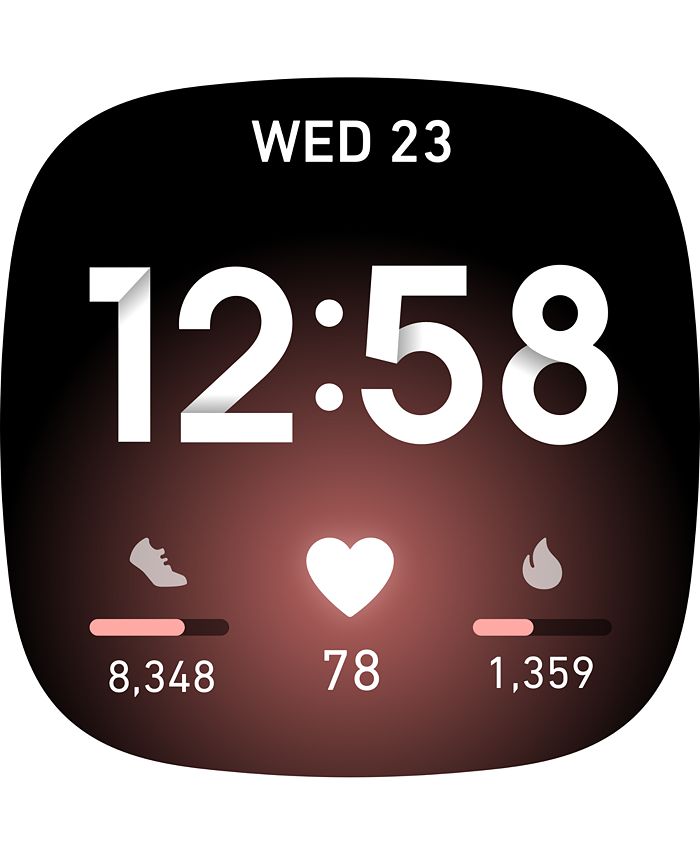 Fitbit Versa 3 Pink Clay Strap Smart Watch 39mm - Macy's