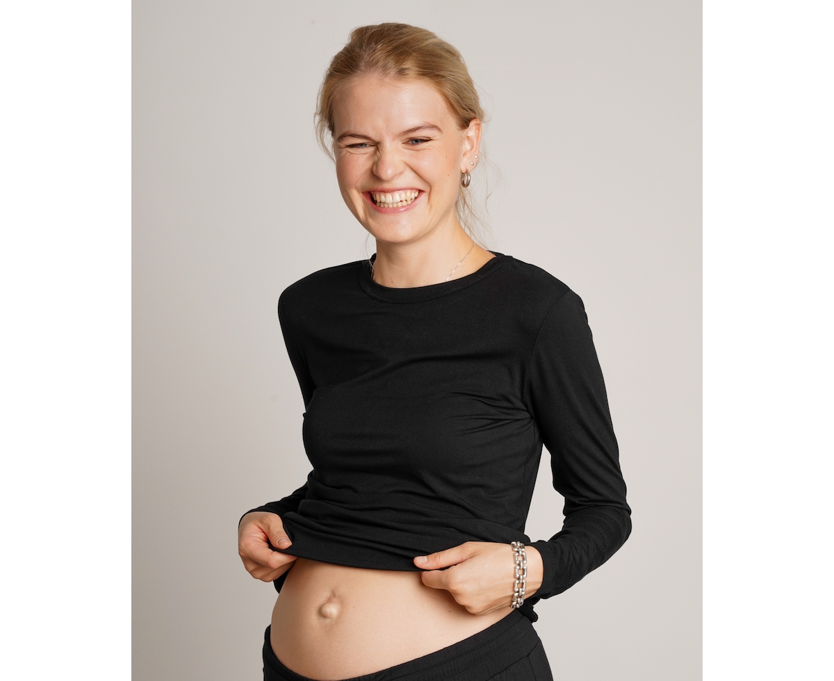 Click here for Nom Maternity Maternity Liv Long Sleeve Tee - Blac... prices