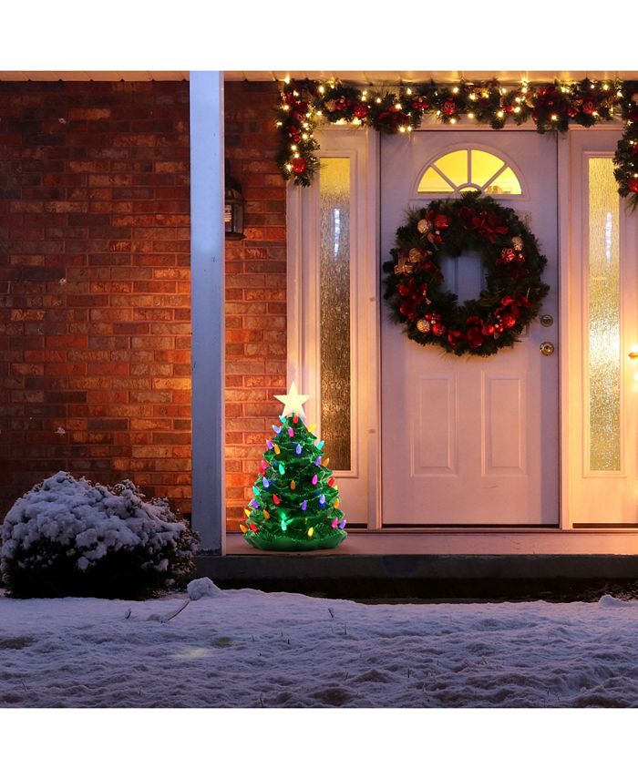 Mr. Christmas 24" Outdoor Mold Nostalgic Tree - Macy's