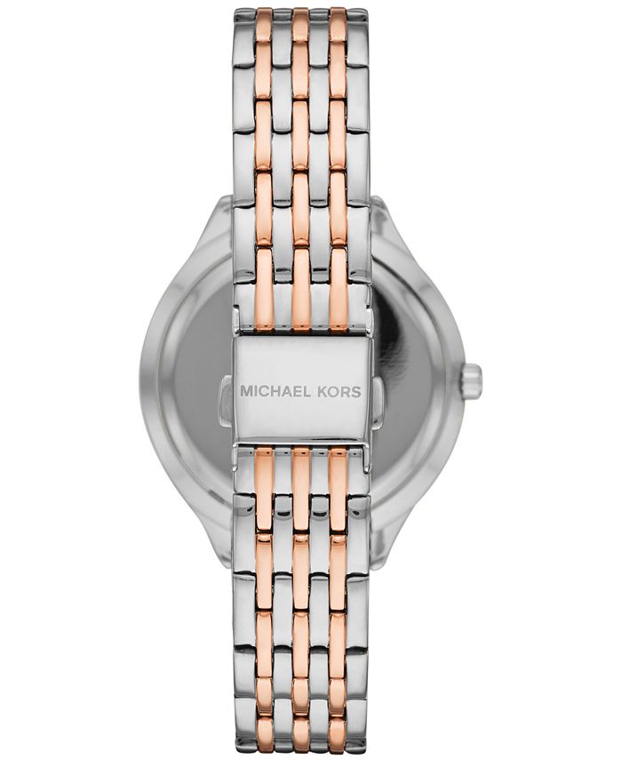 Michael Kors Women's Mindy Two-Tone Stainless Steel Bracelet Watch 36mm ...