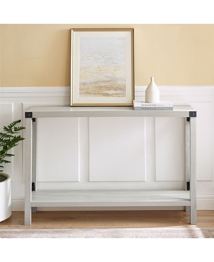 Walker Edison 46" Rustic Farmhouse Entryway Table - Macy's