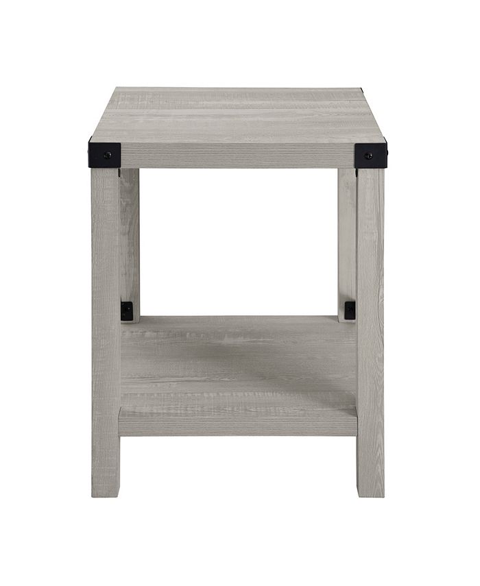 Walker Edison Rustic Wood Side Table - Macy's
