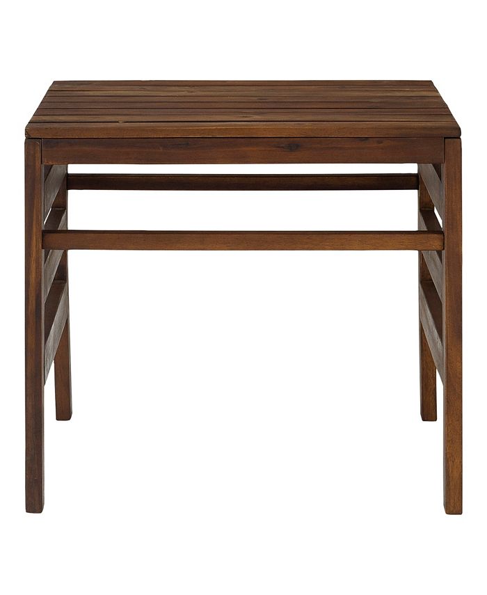Walker Edison Modular Outdoor Acacia Side Table - Macy's
