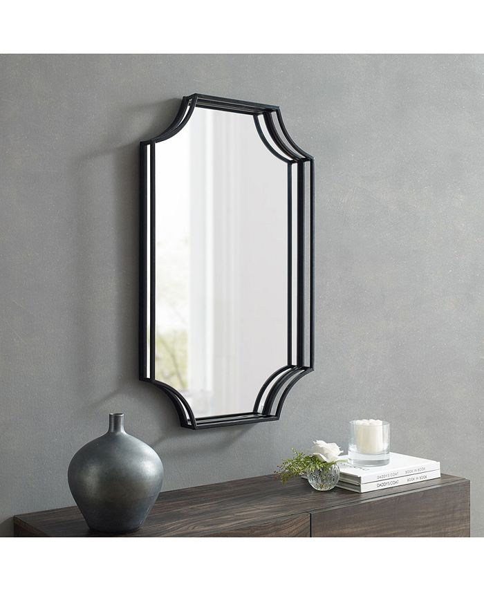 Walker Edison 32" Rectangle Notched Corner Metal Framed Mirror - Macy's