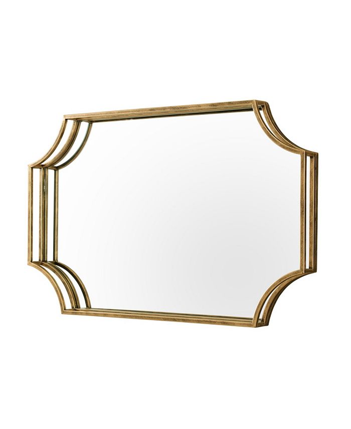 Walker Edison 32" Rectangle Notched Corner Metal Framed Mirror - Macy's