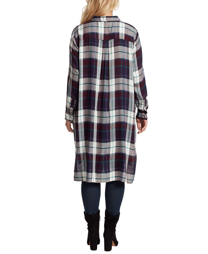 Jessica Simpson Trendy Plus Size Lori High-Low Duster Shirt - Macy's
