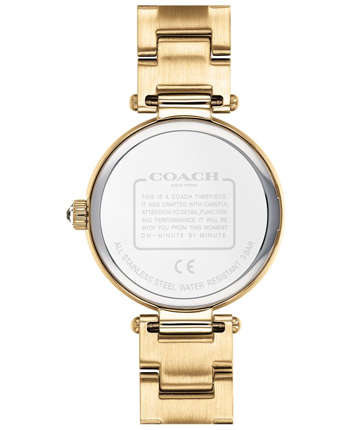 COACH Women's Park Gold-Tone Bracelet Watch 30mm - Macy's