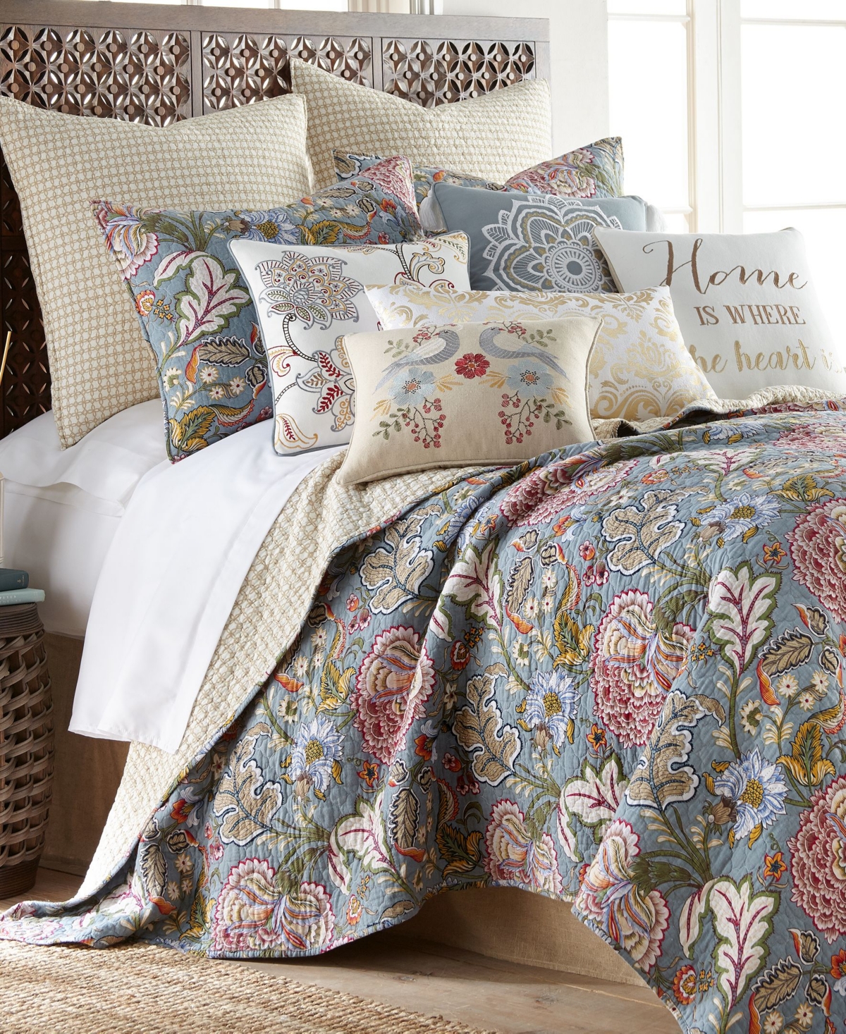 Click here for Levtex Angelica Spring Jacobean Floral 3-Pc. Quilt... prices