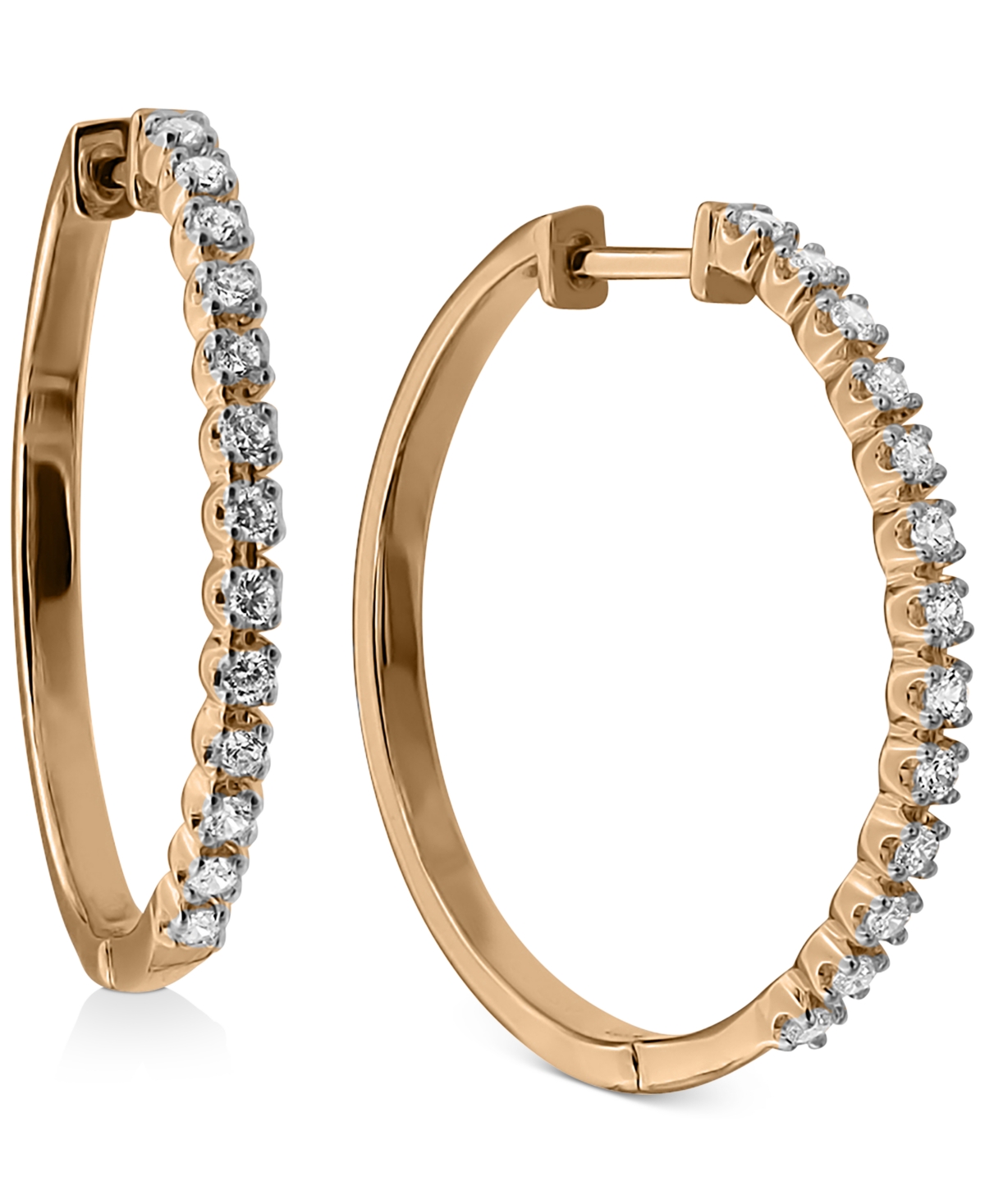 Click here for Diamond Hoop Earrings (1/2 ct. t.w.) in 10k Gold... prices