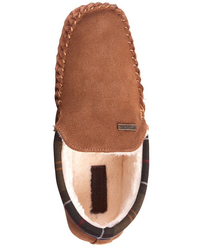 Barbour Men's Monty Faux-Shearling Moc-Toe Slippers - Macy's