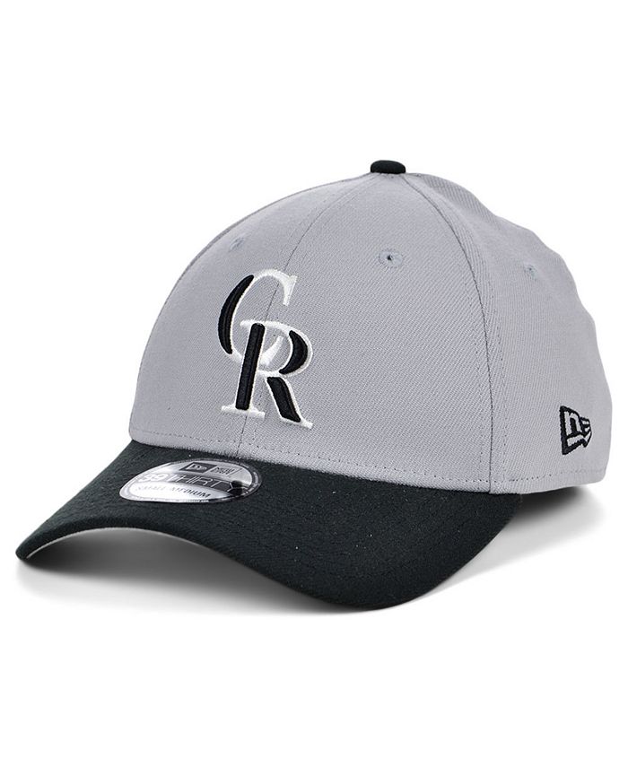 New Era Colorado Rockies Team Classic Gray Black White 39THIRTY Cap ...