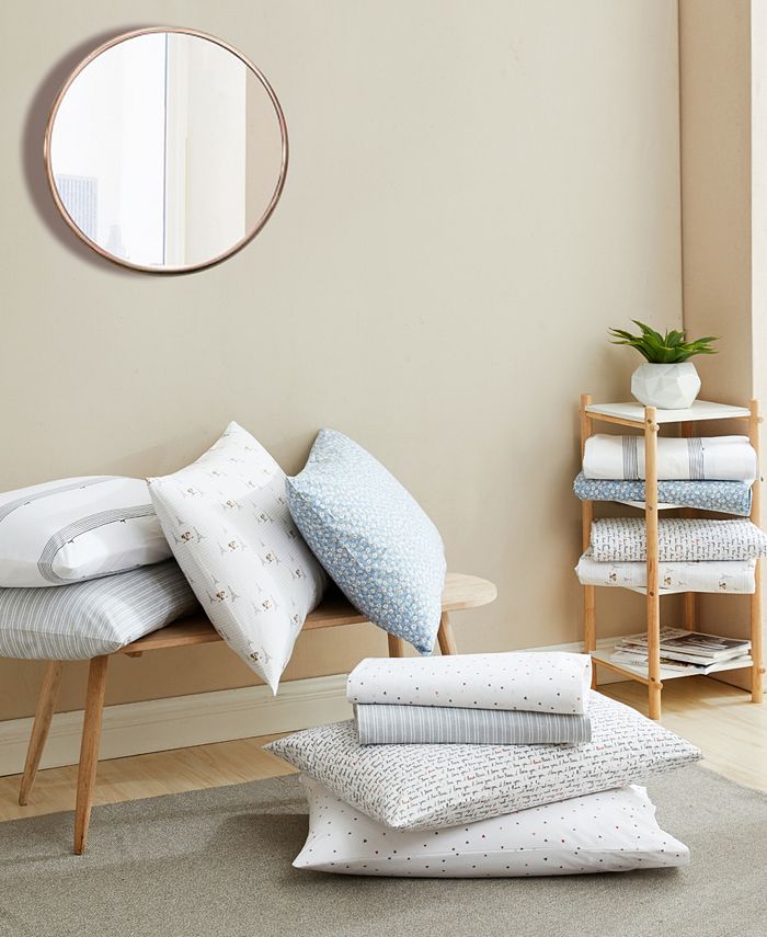 ED Ellen Degeneres Augie in Paris Percale Queen Sheet Set - Macy's