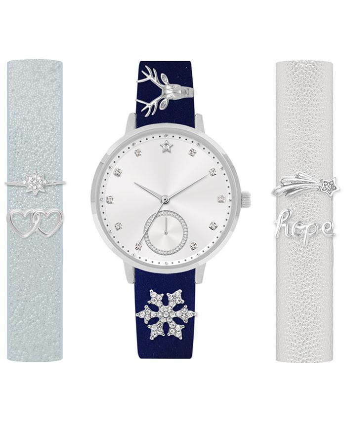 Jessica Carlyle Women's Interchangeable Strap & Charm Watch 34mm, Gift ...