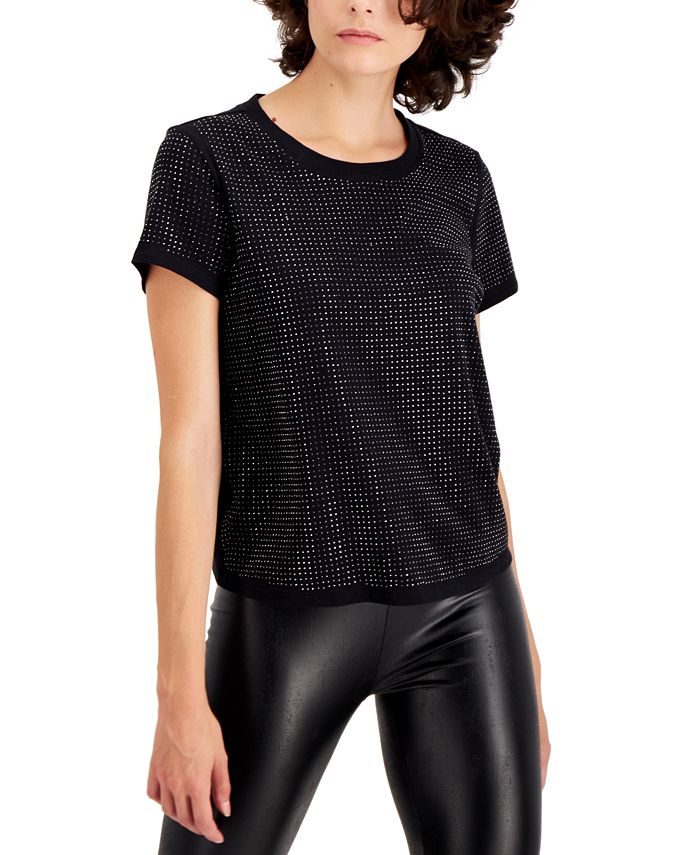 INC International Concepts INC Studded Tee, Created for Macy's - Macy's