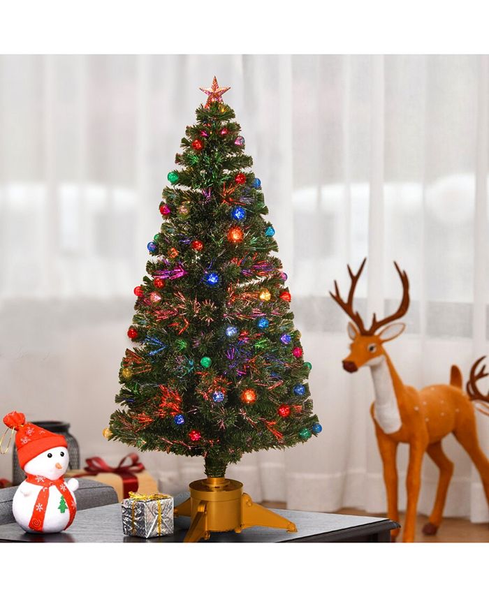 National Tree Company National Tree 72" Fiber Optic Fireworks Tree with ...