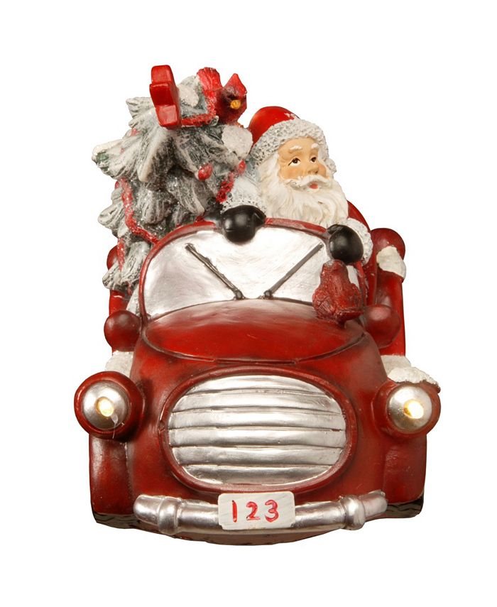 National Tree Company National Tree 7" Polyresin Santa Car with Battery ...