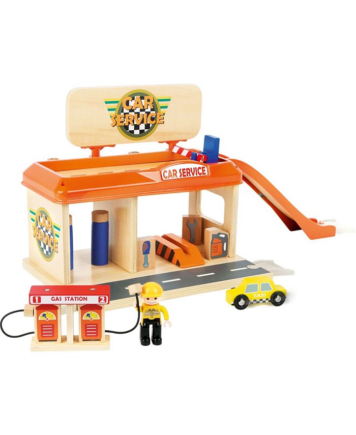 Legler USA Small Foot Wooden Toys Auto Repair Shop and Gas Station ...