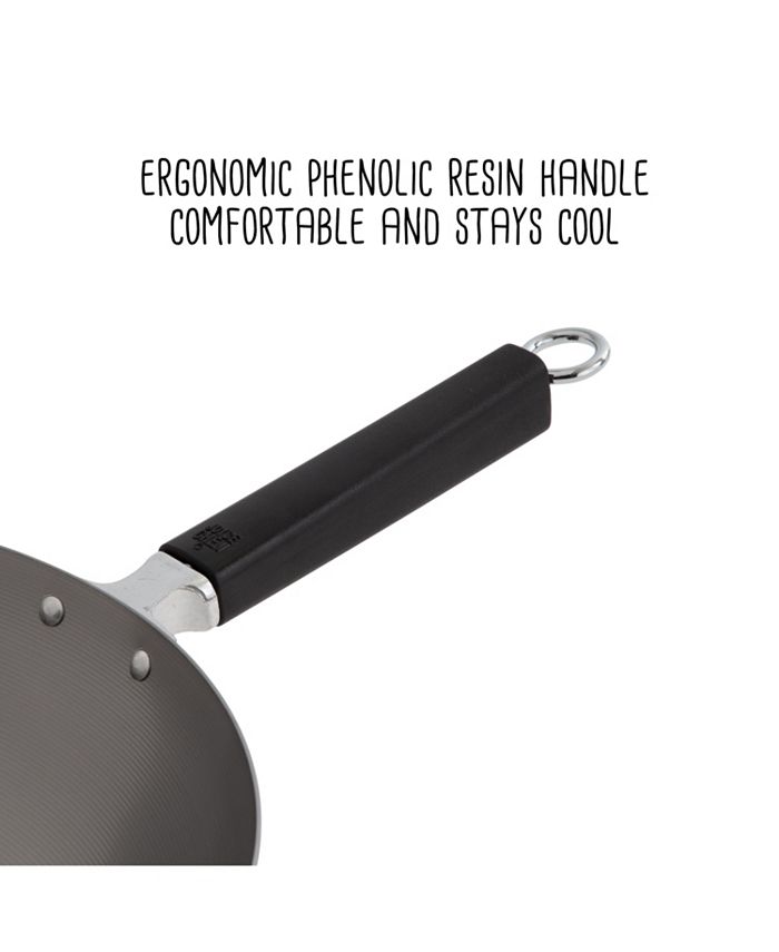 Joyce Chen Professional Series 14" Carbon Steel Wok with Phenolic ...