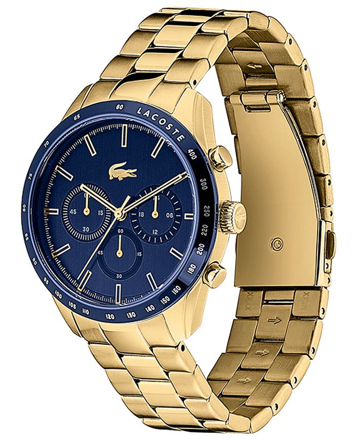 Lacoste Men's Boston Gold-Plated Bracelet Watch 42mm - Macy's