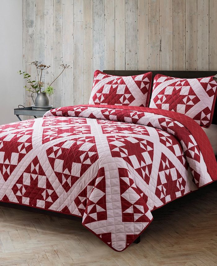 Country Living Little Stars Quilt 3 Piece Set, Full/Queen - Macy's