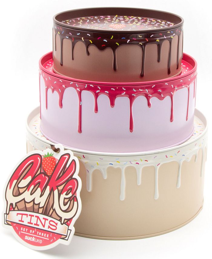 SUCK UK Cake 3pc Nesting Storage Tins & Reviews - Unique Gifts by STORY ...