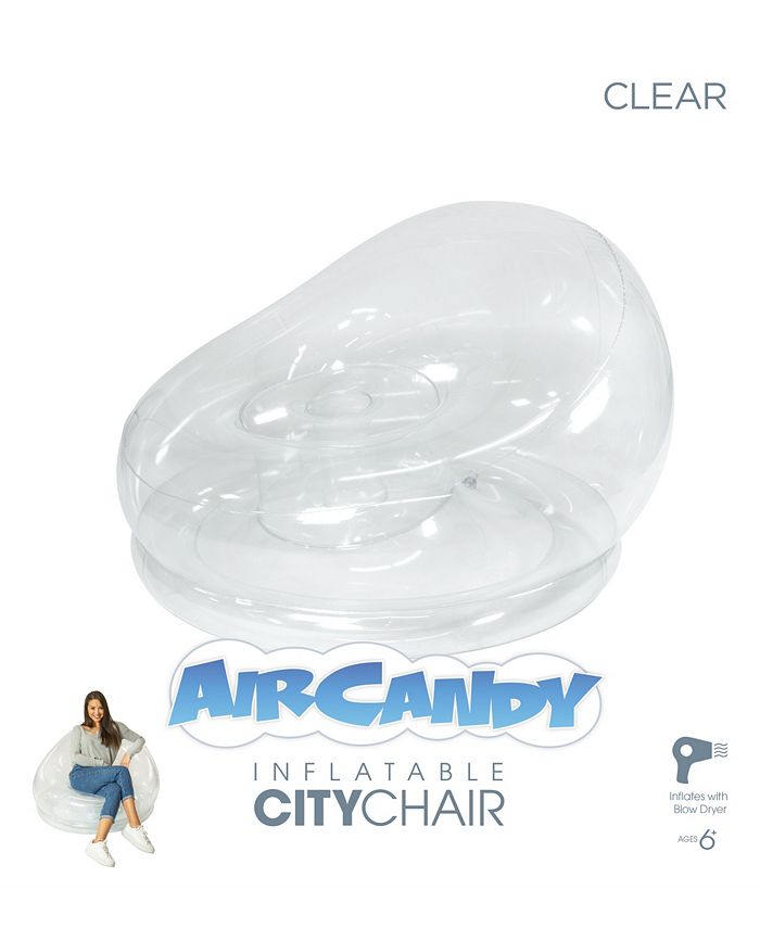PoolCandy AirCandy Inflatable Clear Chair - Macy's