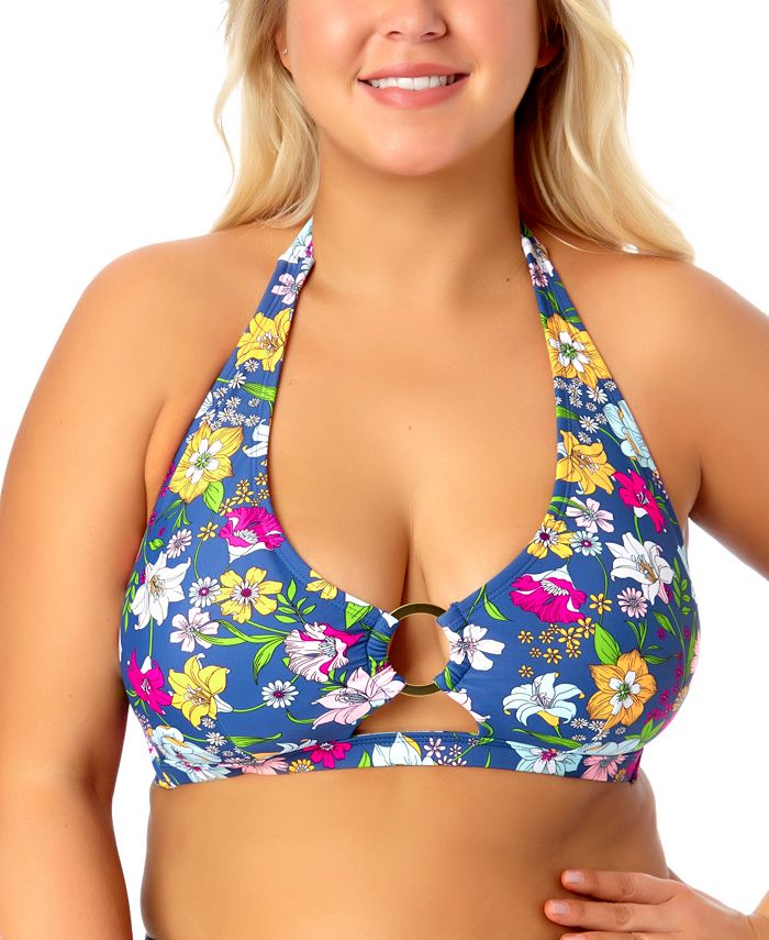 California Waves California Waves Trendy Plus Size Ring Front Bikini