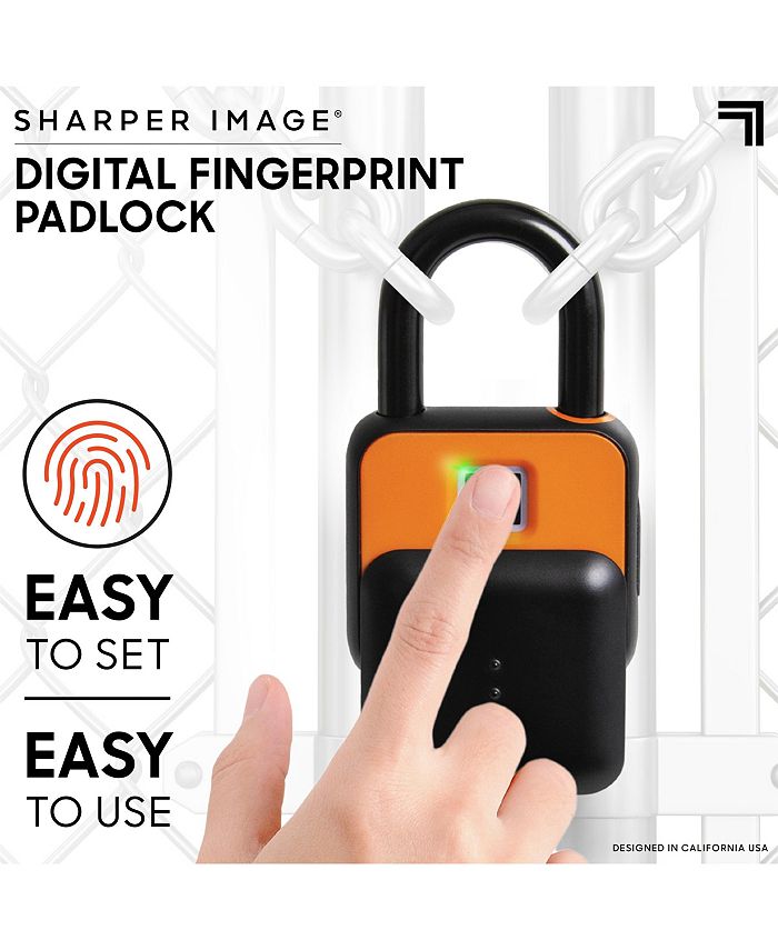 Sharper Image Fingerprint Padlock Slide Panel - Macy's
