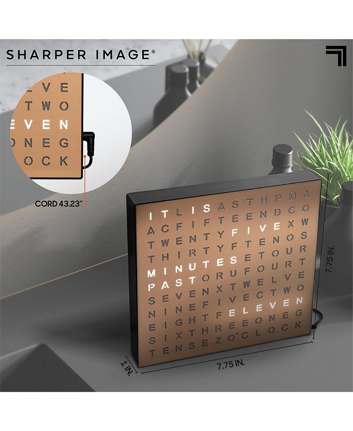 Sharper Image Table Top LED Word Clock - Macy's