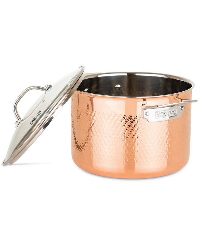 Viking 3-Ply Hammered Copper Clad 10-Pc. Cookware Set - Macy's