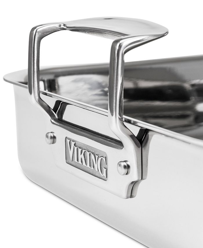 Viking 3-Ply Stainless Steel Roasting Pan with Nonstick Rack - Macy's