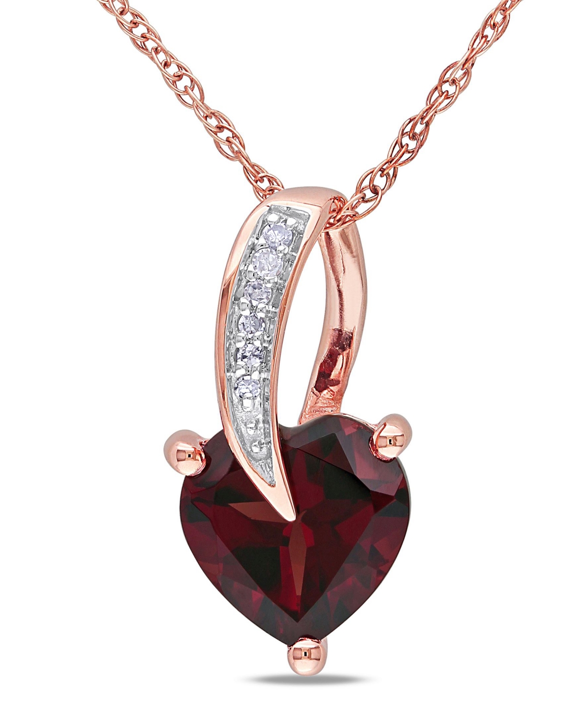Click here for Garnet and Diamond Accent Heart Pendant and Chain... prices