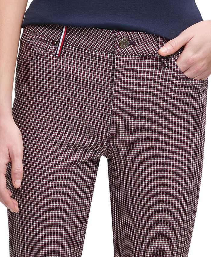 Tommy Hilfiger Check-Print Tapered Pants - Macy's