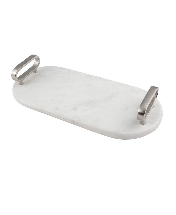 Thirstystone Large Oval Marble Board with Handles - Macy's