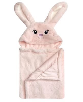 Snoogie Boo Ultra-soft Baby Faux Fur Hooded Towel, 30" x 36" - Macy's