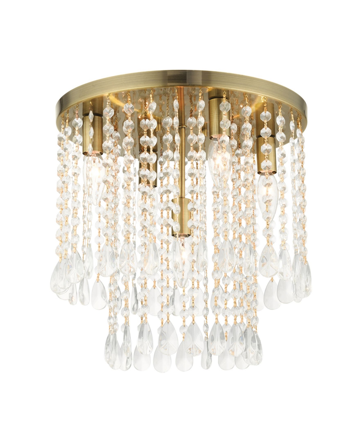 Click here for Elizabeth 5 Lights Flush Mount - Brass prices