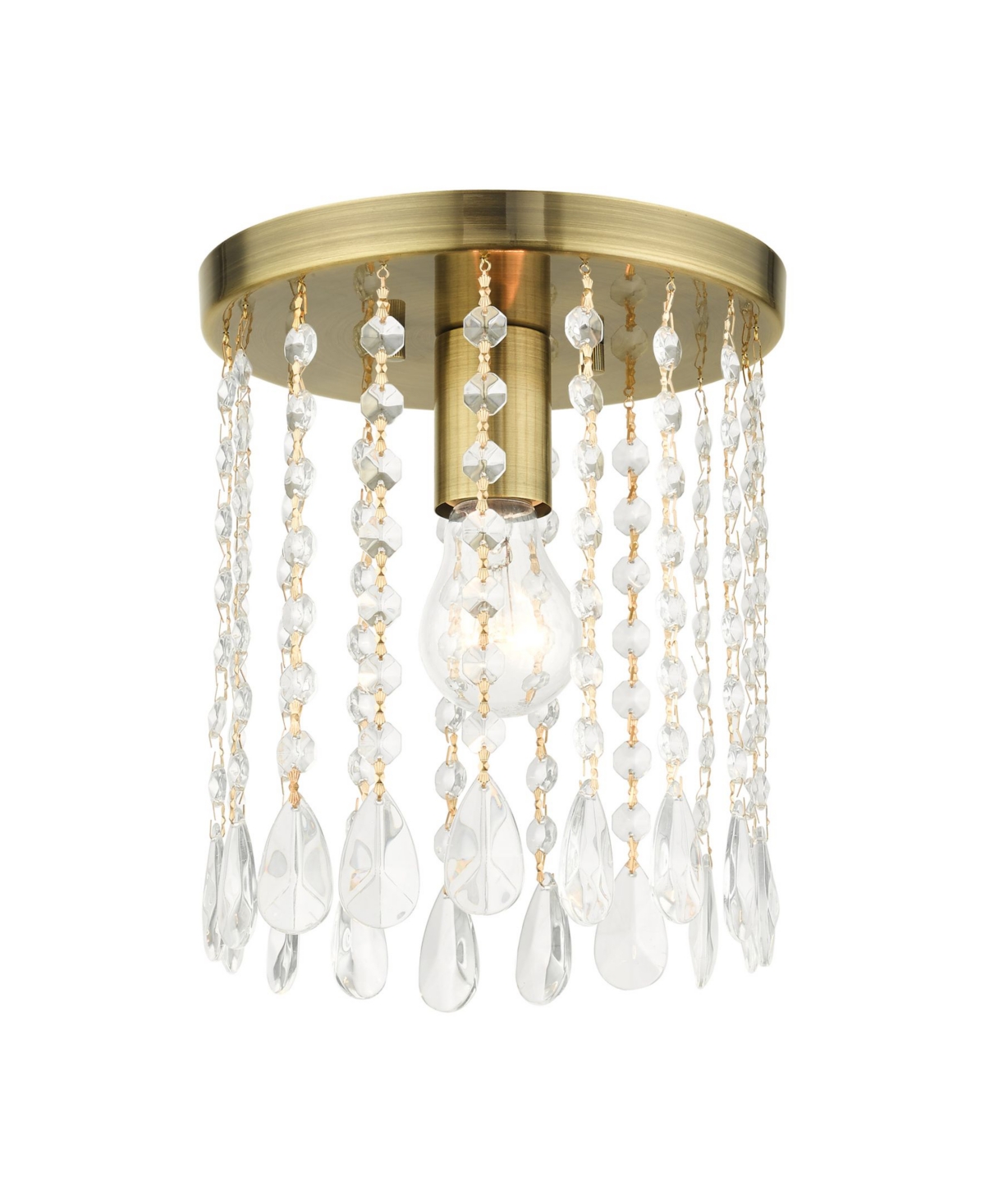 Click here for Elizabeth 1 Light Petite Flush Mount - Brass prices