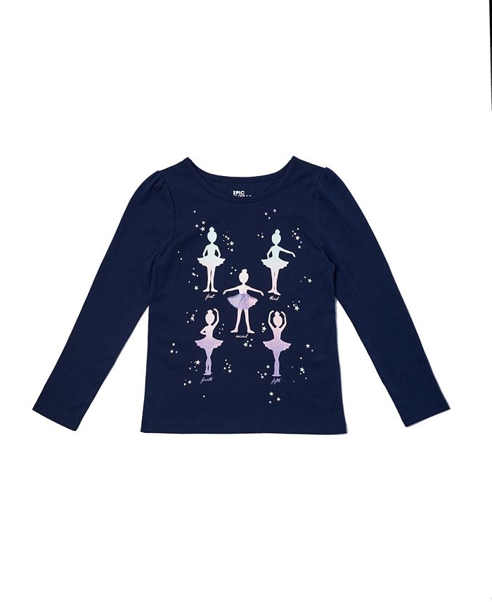 Epic Threads Little Girls Long Sleeve Graphic Tee - Macy's