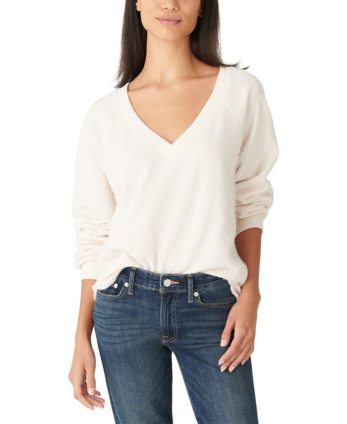 Lucky Brand Nubby Fleece Top - Macy's