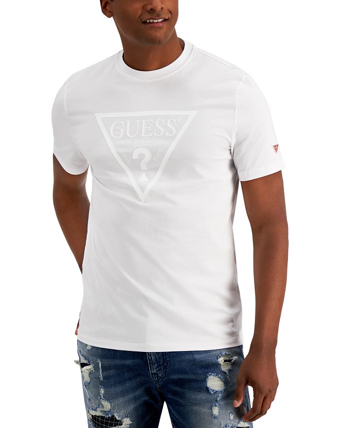 GUESS Men's Logo Crewneck Tee - Macy's