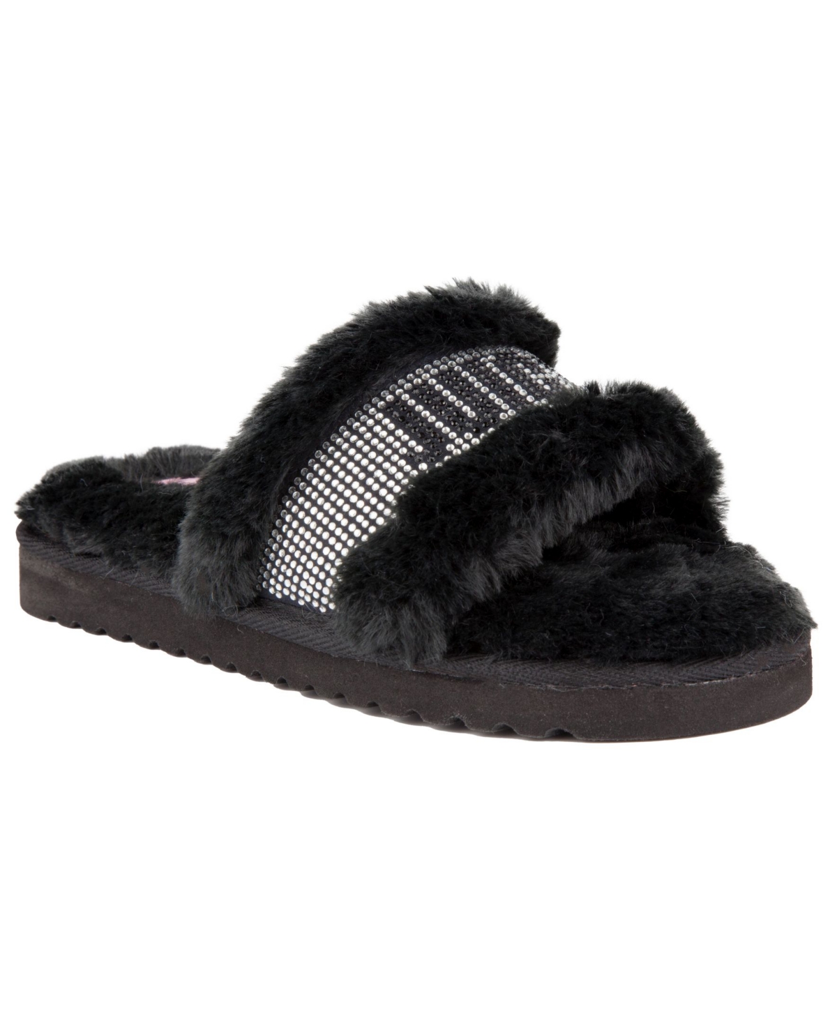 Click here for Juicy Couture Womens Halo Faux Fur Slip-On Slipper... prices